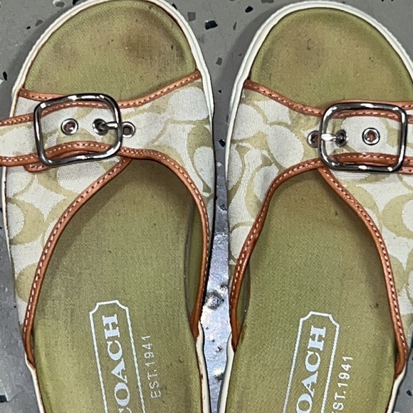 Coach | Shoes | Vintage Coach Slides Signature Logo Size 6 | Poshmark